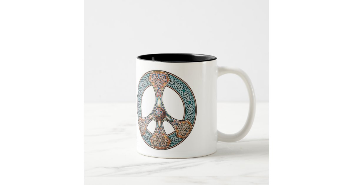 Knotwork Peace Sign Mug | Zazzle