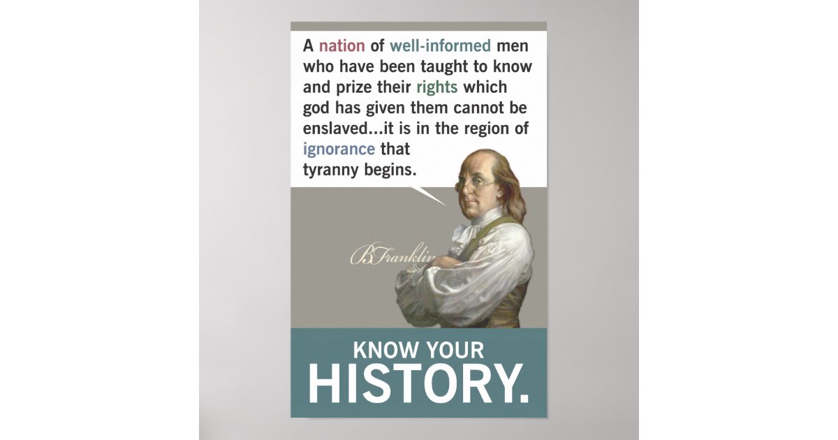 Know Your History! Poster | Zazzle