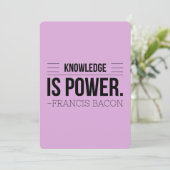 Knowledge Is Power Francis Bacon Motivation Quote | Zazzle