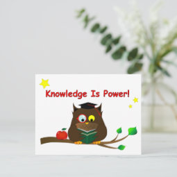 Knowledge Is Power! Postcard | Zazzle