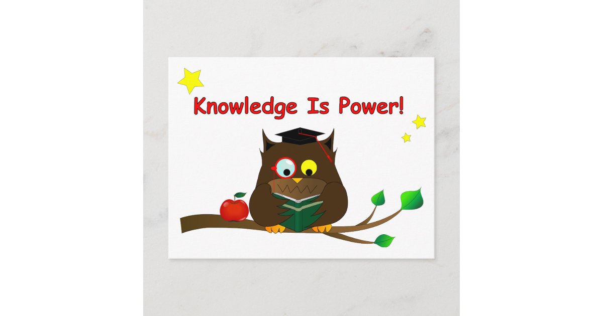 Knowledge Is Power! Postcard | Zazzle