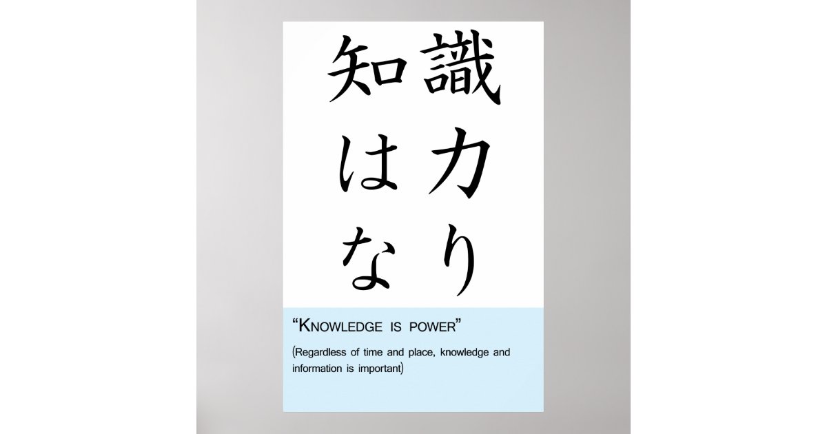 Knowledge is power poster | Zazzle