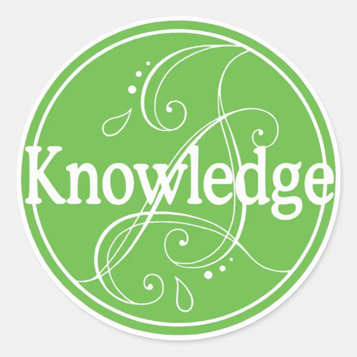 Knowledge Sticker | Zazzle