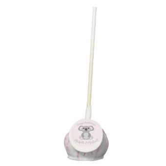 Koala Bear Baby Shower Pink Girl Cake Pops | Zazzle
