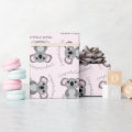 Koala Bear Baby Shower Pink Girl Wrapping Paper | Zazzle