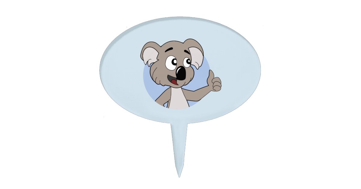 Koala bear cartoon cake topper | Zazzle