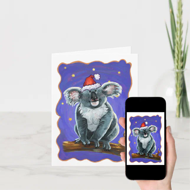 Koala Bear Christmas Holiday Card | Zazzle