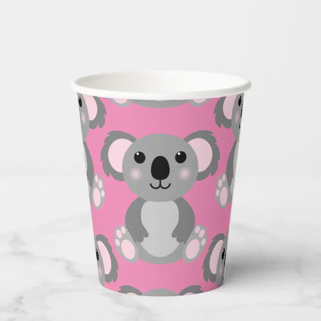 Koala Bear Cute Kid Birthday Party Paper Cups | Zazzle