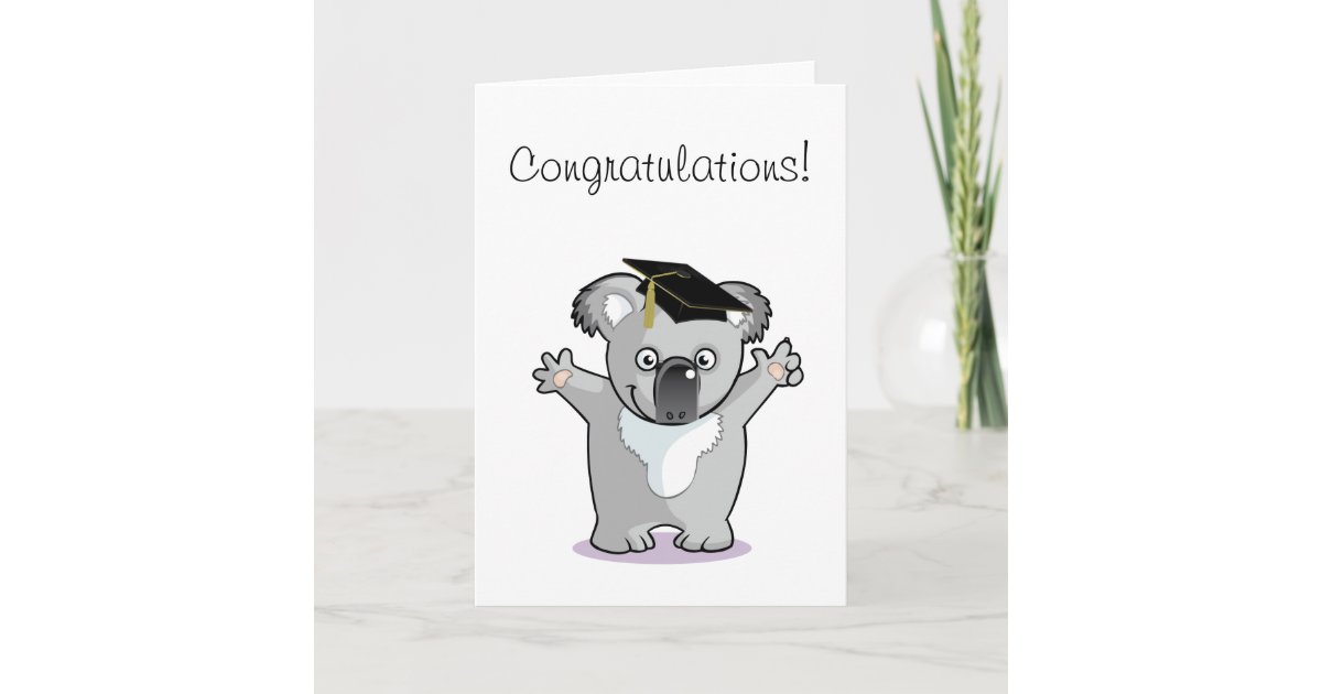 Koala Bear Graduate Card | Zazzle
