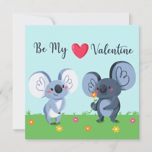 Koala Bear Valentine’s Card | Zazzle