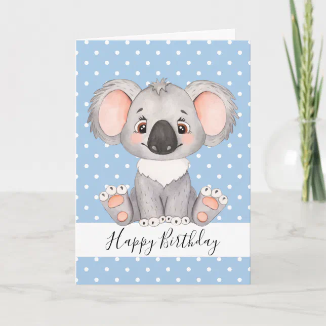 Koala birthday card | Zazzle