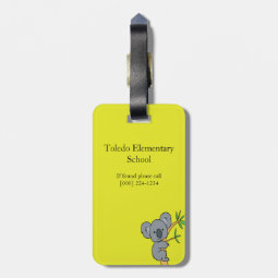 Koala Monogram Luggage Tag | Zazzle