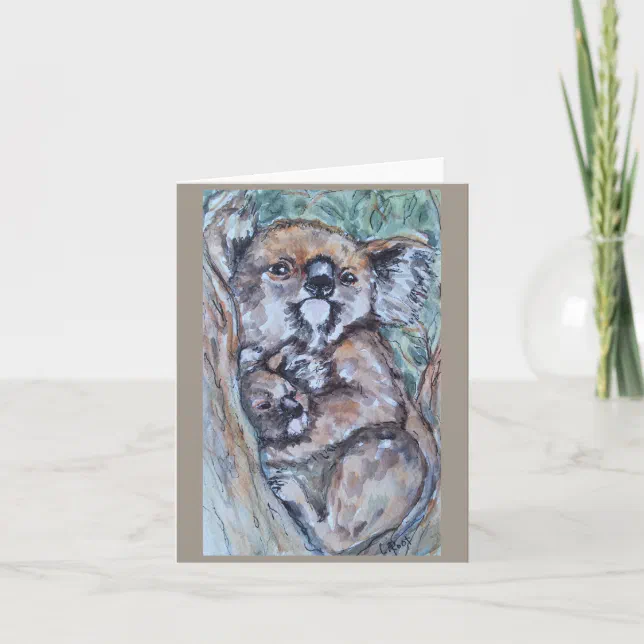 Koala Plus One Card | Zazzle