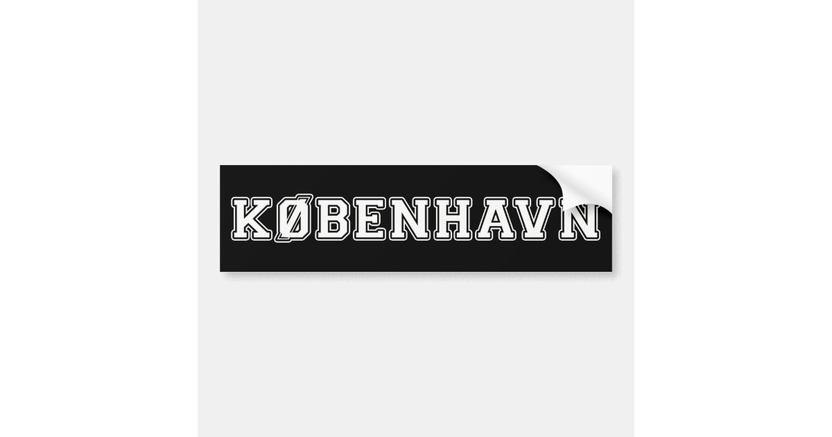 Kobenhavn Danmark Bumper Sticker | Zazzle