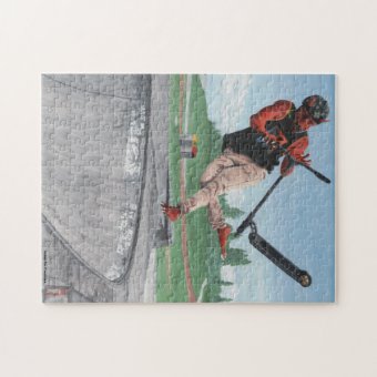 Kobold Scooter Tricks Fantasy Medium Jigsaw Puzzle | Zazzle