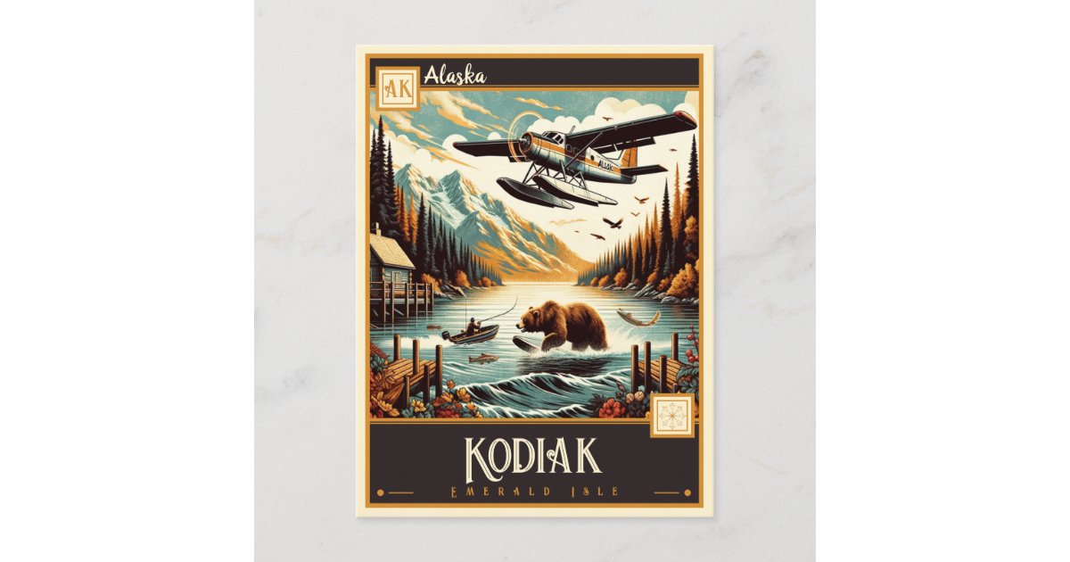 Kodiak, Alaska | Vintage Postcard | Zazzle