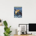 Kodiak, AlaskaCutthroat Trout Cross-Section Poster | Zazzle
