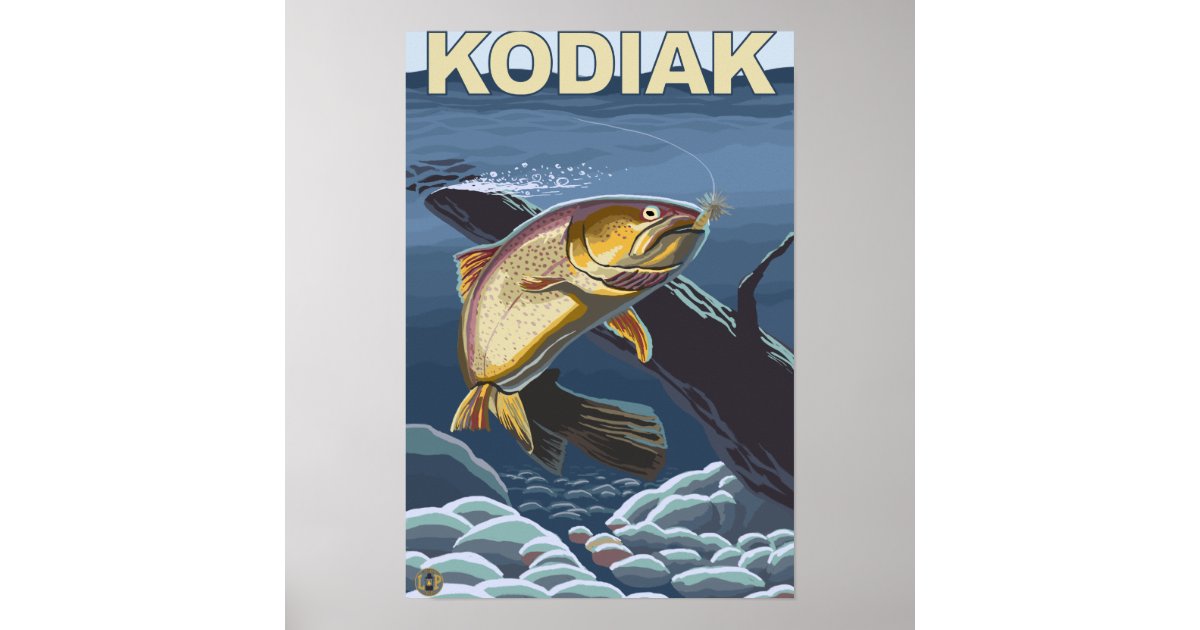 Kodiak, AlaskaCutthroat Trout Cross-Section Poster | Zazzle