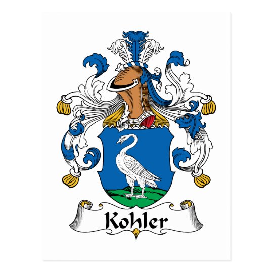 Kohler Family Crest Postcard | Zazzle.com
