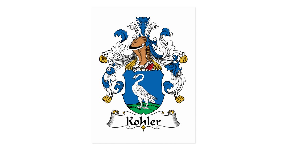 Kohler Family Crest Postcard | Zazzle.com