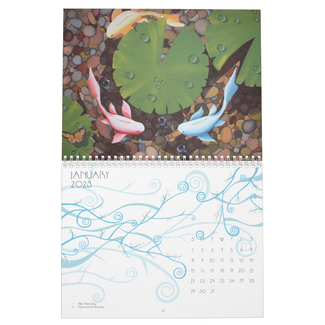 koi calander calendar | Zazzle