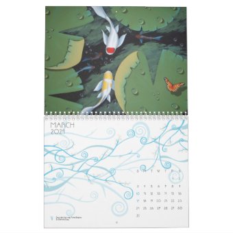 koi calander calendar | Zazzle