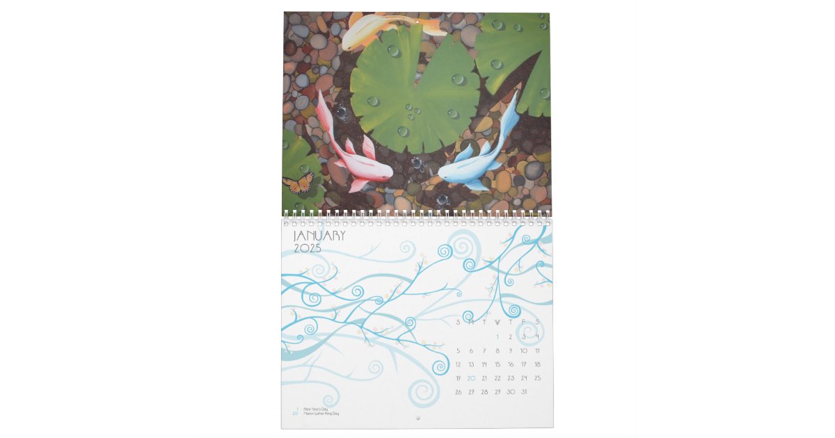koi calander calendar | Zazzle