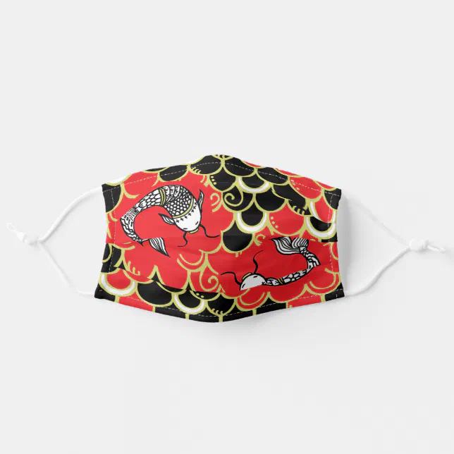 Koi/Carp Fish Adult Cloth Face Mask | Zazzle