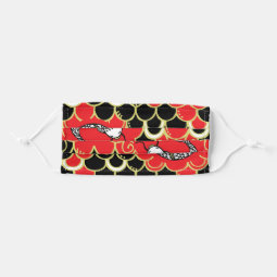 Koi/Carp Fish Adult Cloth Face Mask | Zazzle