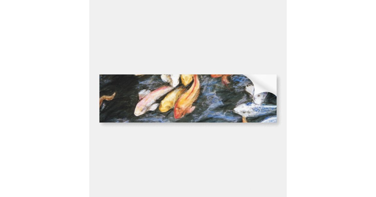 Koi Fish Bumper Sticker | Zazzle