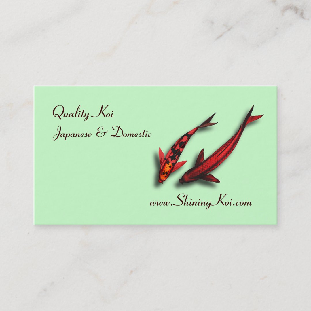Koi Fish Business Card Template | Zazzle