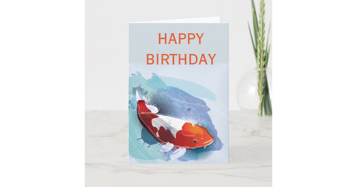 Koi fish card | Zazzle