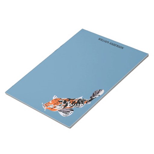 Koi Fish Illustration Stationery, Writing Paper Notepad | Zazzle