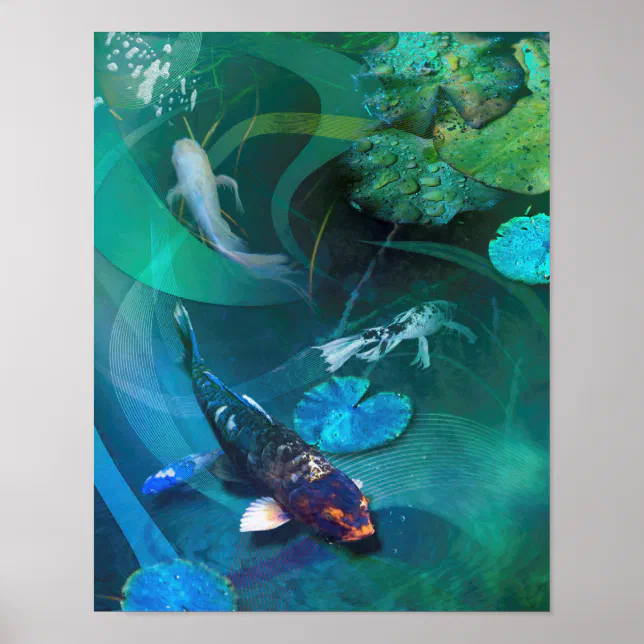 Koi Fish JOY OF KOI Poster | Zazzle