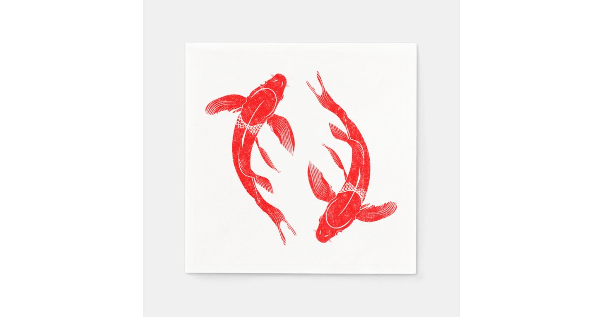 Koi Fish Paper Napkins | Zazzle