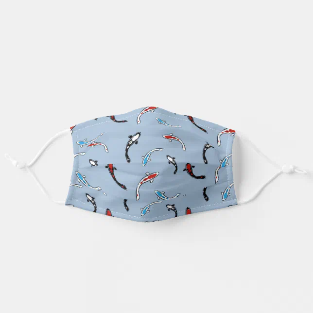 Koi Fish Pattern Adult Cloth Face Mask | Zazzle