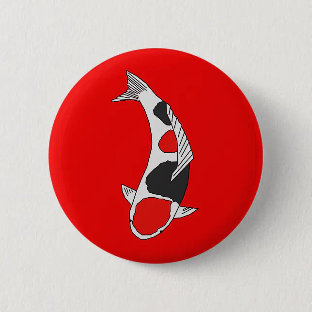 Koi Fish Pinback Button | Zazzle