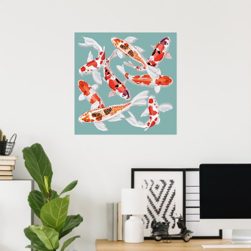 Koi fish poster | Zazzle