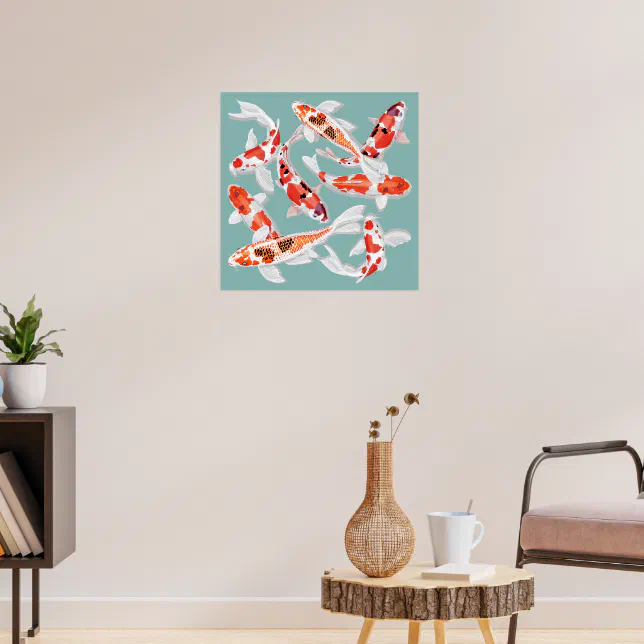 Koi fish poster | Zazzle