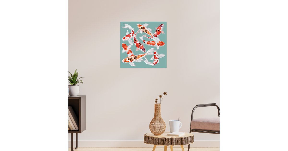 Koi fish poster | Zazzle