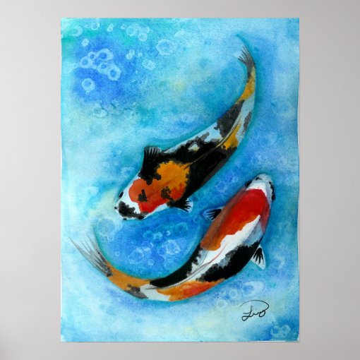 koi fish poster | Zazzle