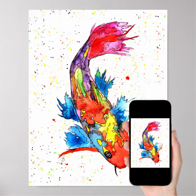 Koi Fish Poster - 11"x14" | Zazzle