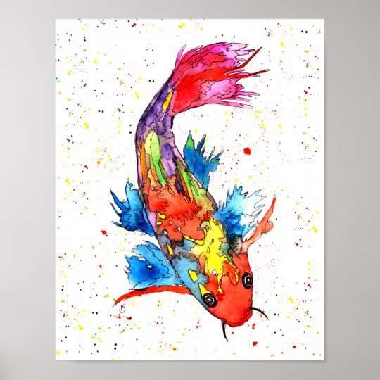 Koi Fish Poster - 11"x14" | Zazzle.com