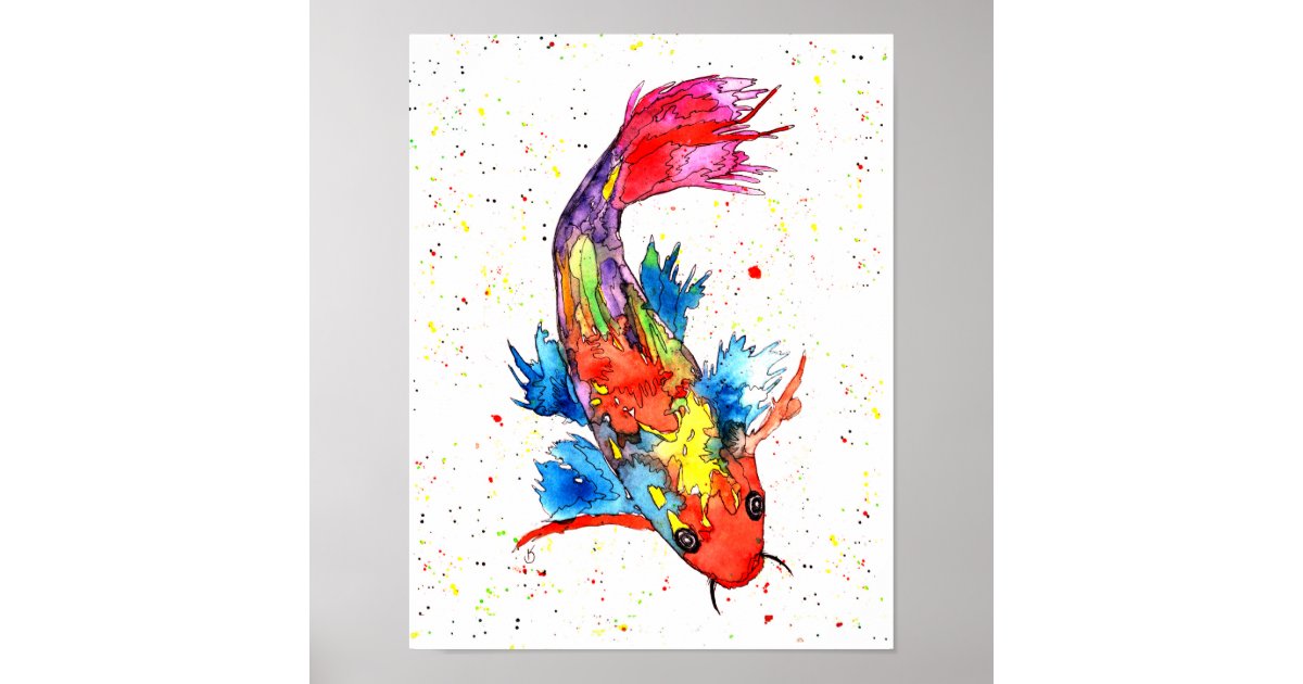Koi Fish Poster - 11"x14" | Zazzle