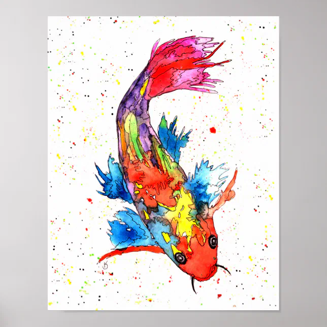 Koi Fish Poster - 11"x14" | Zazzle
