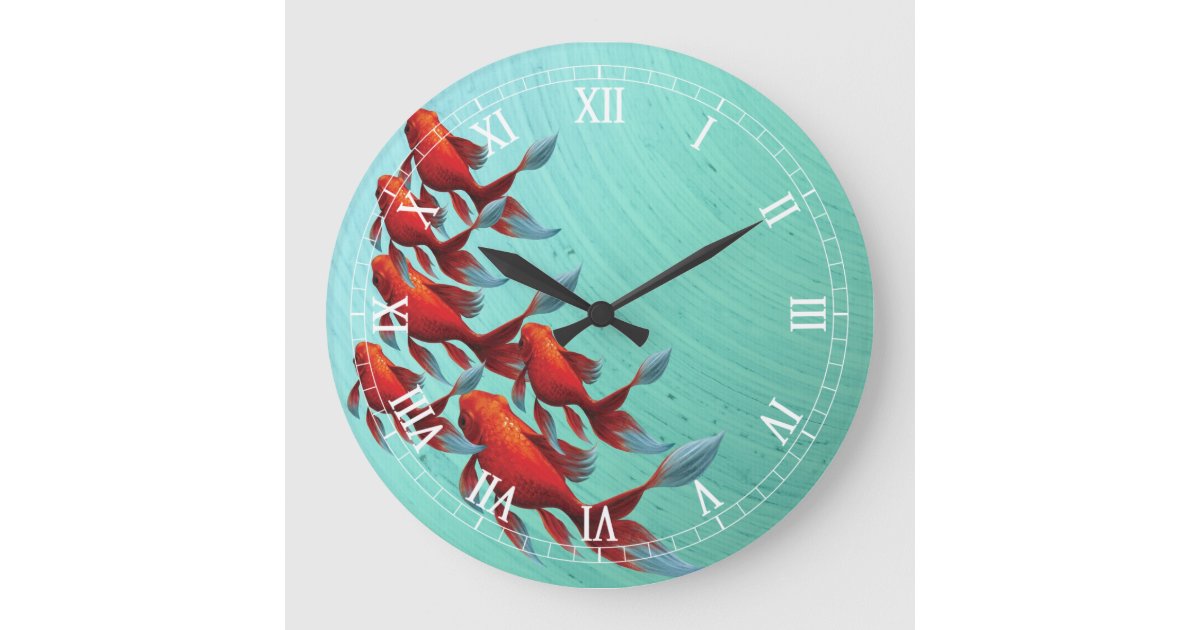 Koi Fish Wall Clock | Zazzle