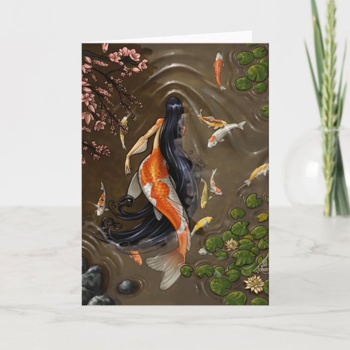 Koi Mermaid Card | Zazzle.com