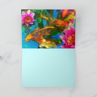 Koi play, Koi greeting cards | Zazzle