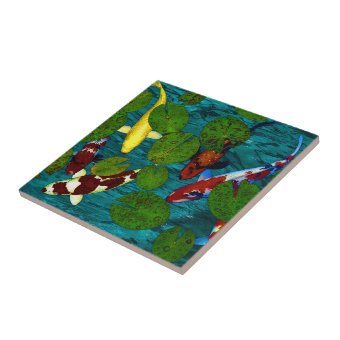 KOI POND Tile | Zazzle