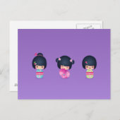 kokeshi Three Postcard | Zazzle